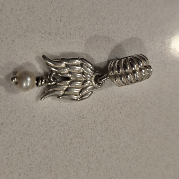Pandora | Jewelry | Authentic Pandora Guardian Angel Wings With Pearl ...